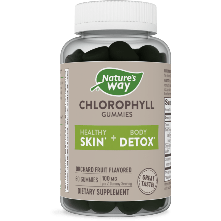Nature's Way Chlorophyll Gummies 60 Gum – Mother Earth Foods