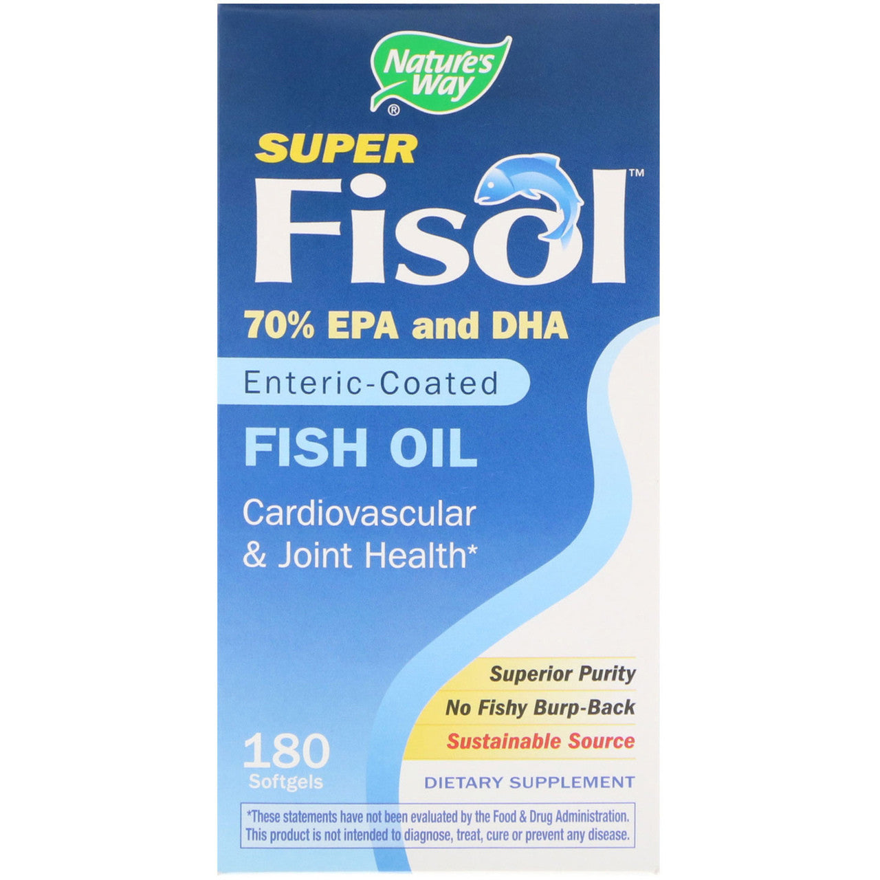 Nature's Way Fisol Fish Oil 70% EPA and DHA - 180 Caps – Mother Earth Foods